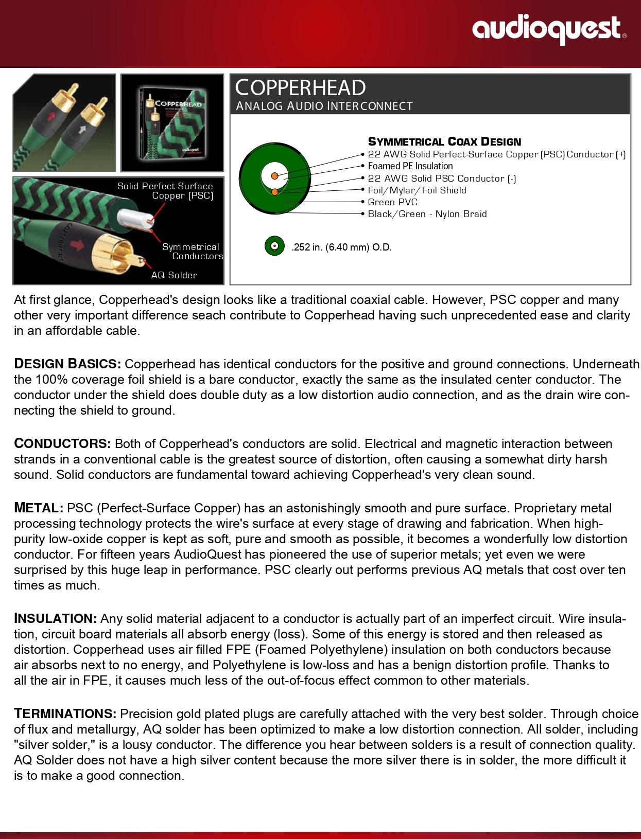 AudioQuest RCA/RCA kablovi Copperhead i Sidewinder - Mali oglasi - HiFi ...