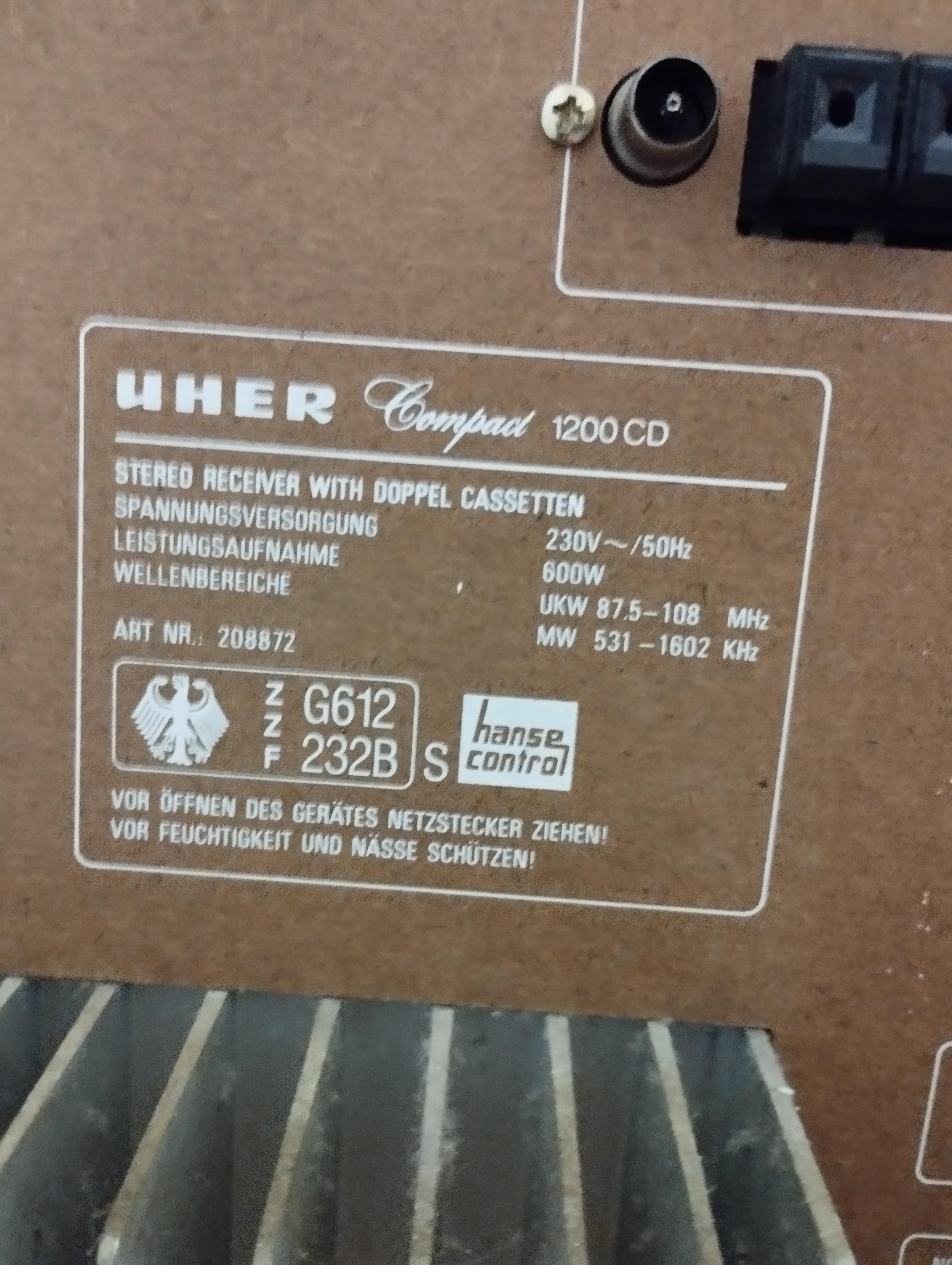 Uher Compact 1200 cd - Početnička pitanja - HiFi forumi